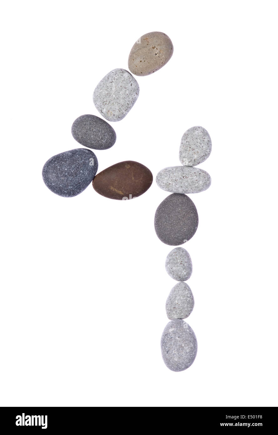 pebble 4 isolated on white Stock Photo - Alamy