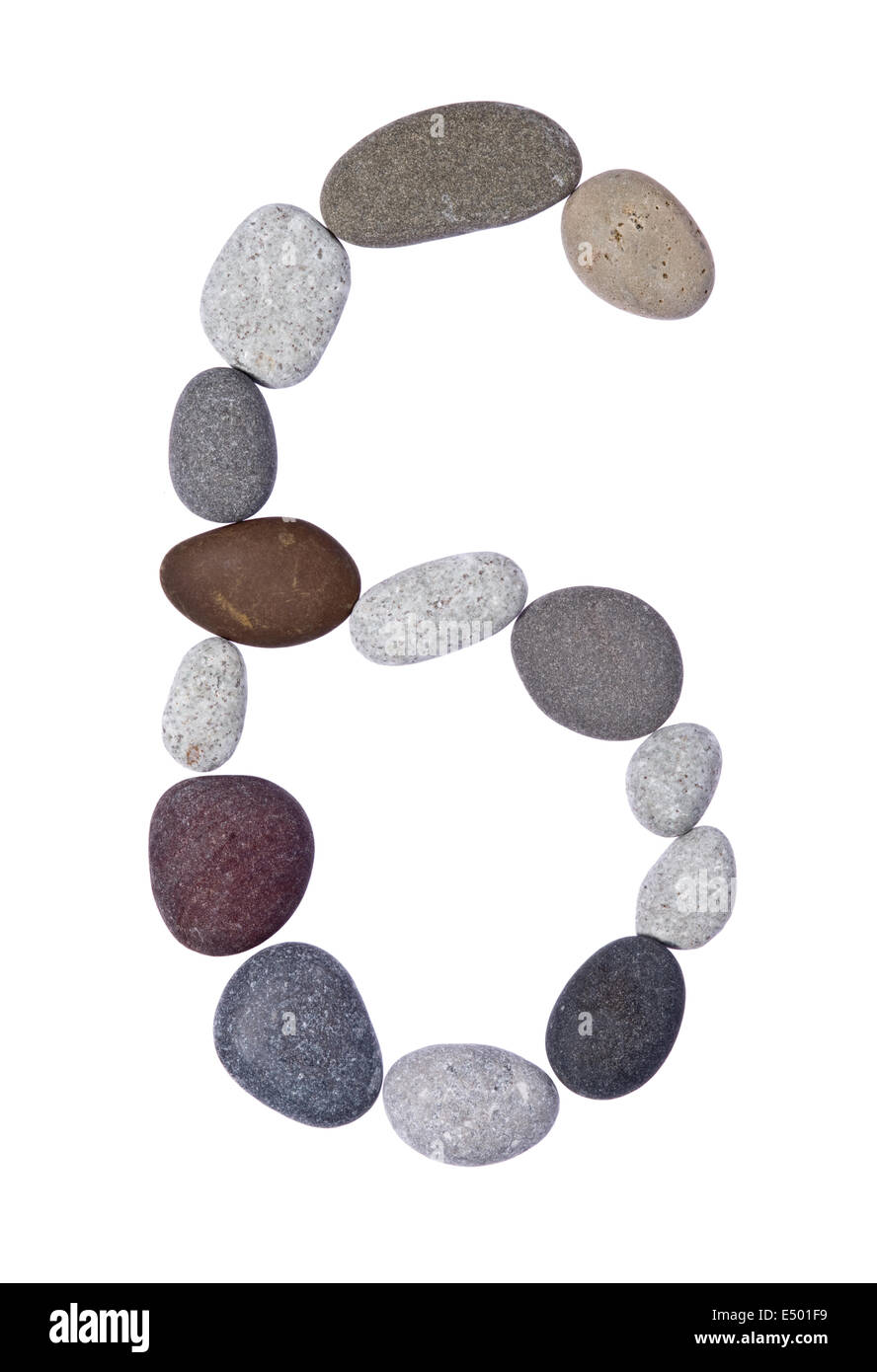 pebble 6 isolated on white Stock Photo - Alamy