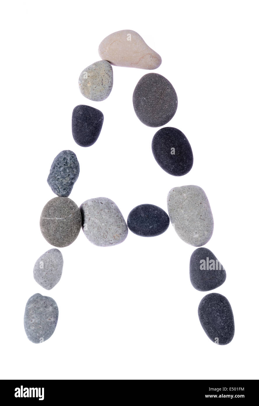 Pebbles letters Cut Out Stock Images & Pictures - Alamy