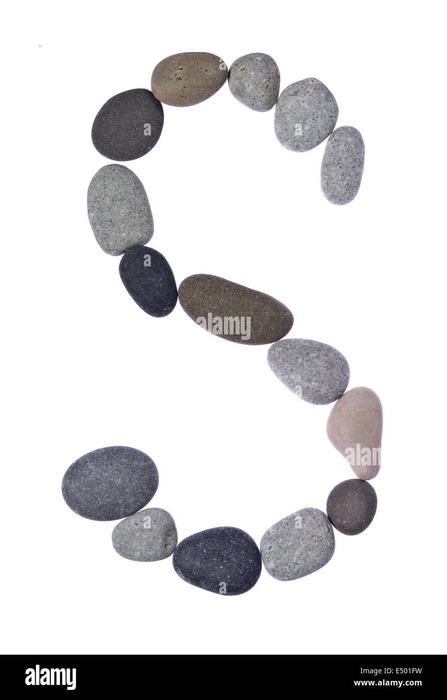 Pebbles letters Cut Out Stock Images & Pictures - Alamy