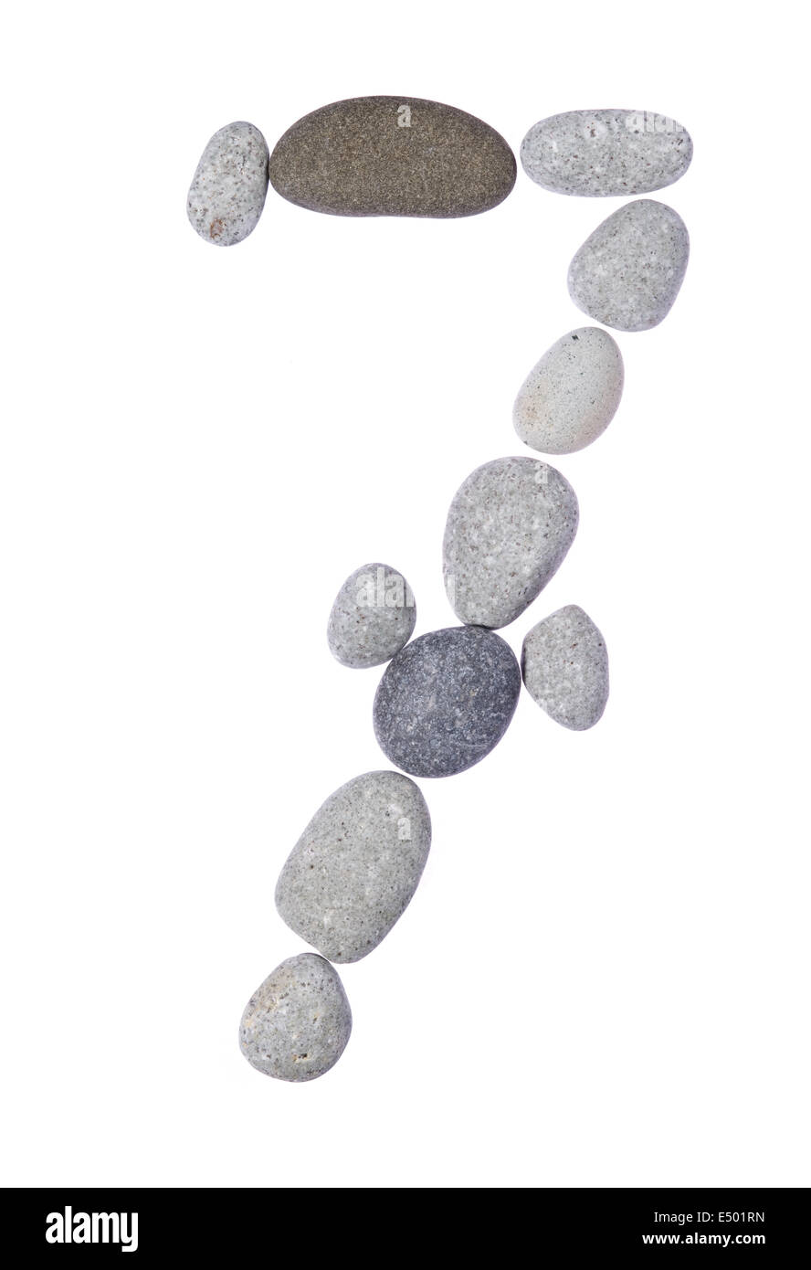 pebble 7 isolated on white Stock Photo - Alamy