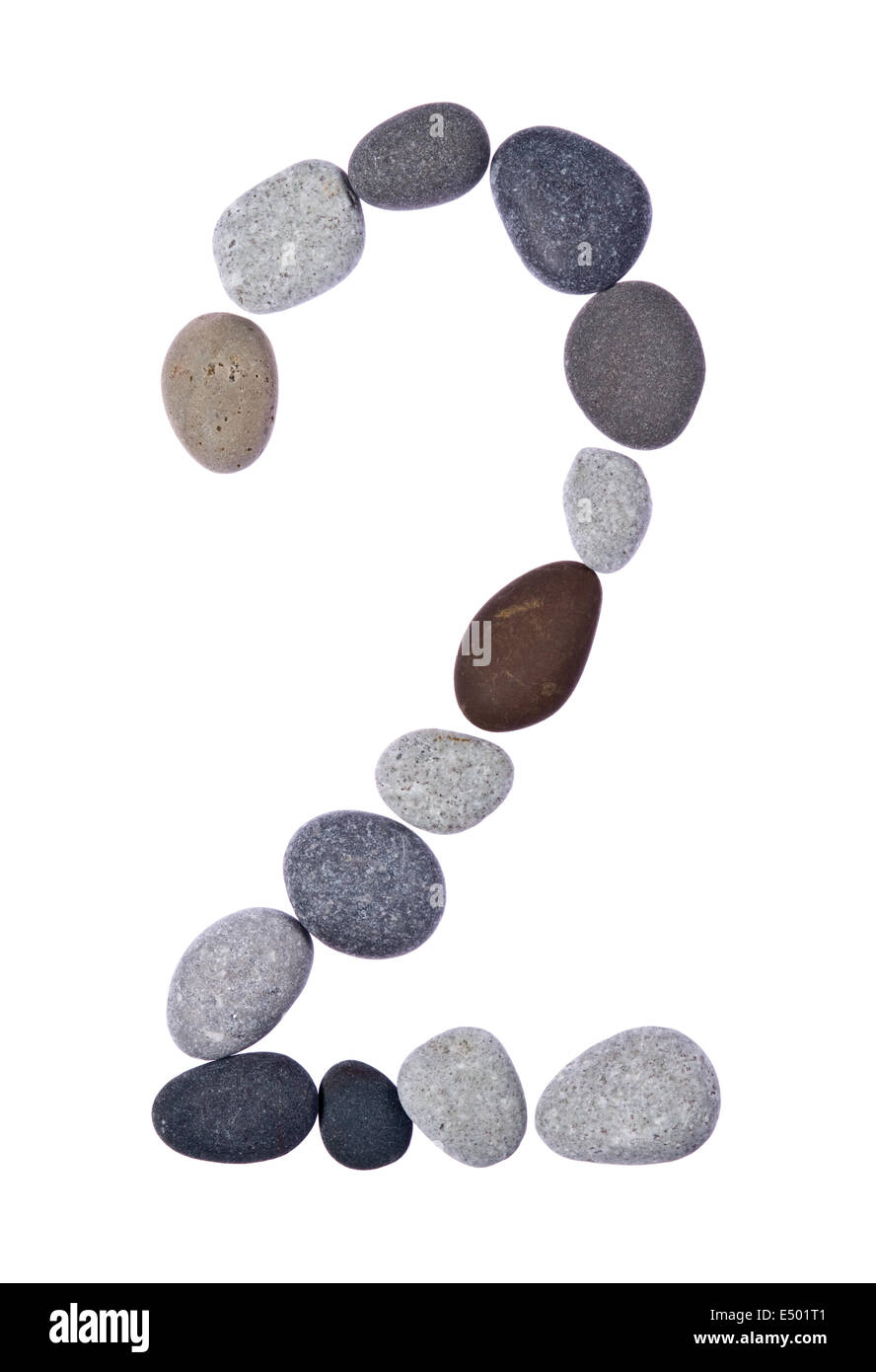 pebble 2 isolated on white Stock Photo - Alamy