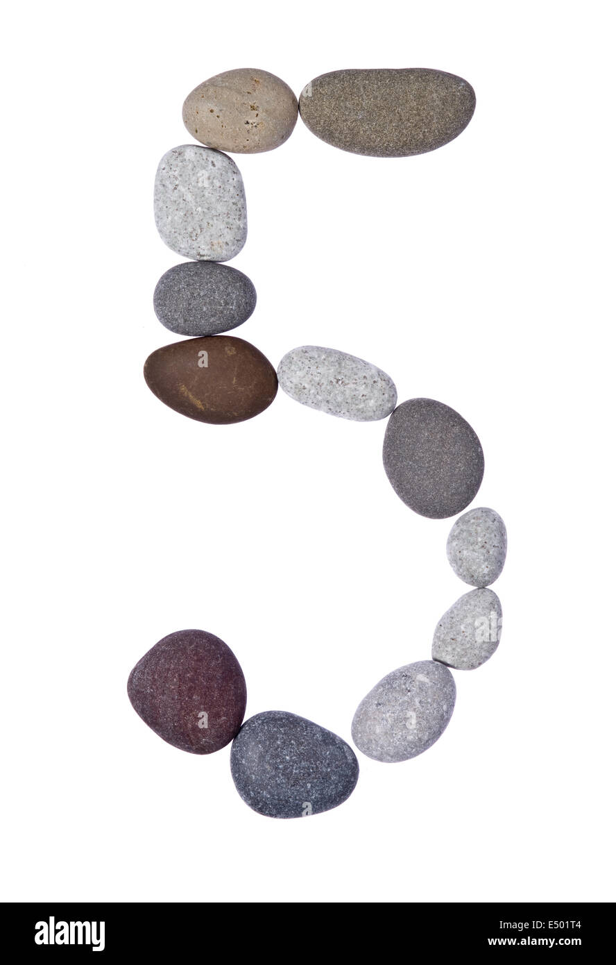 pebble 5 isolated on white Stock Photo - Alamy