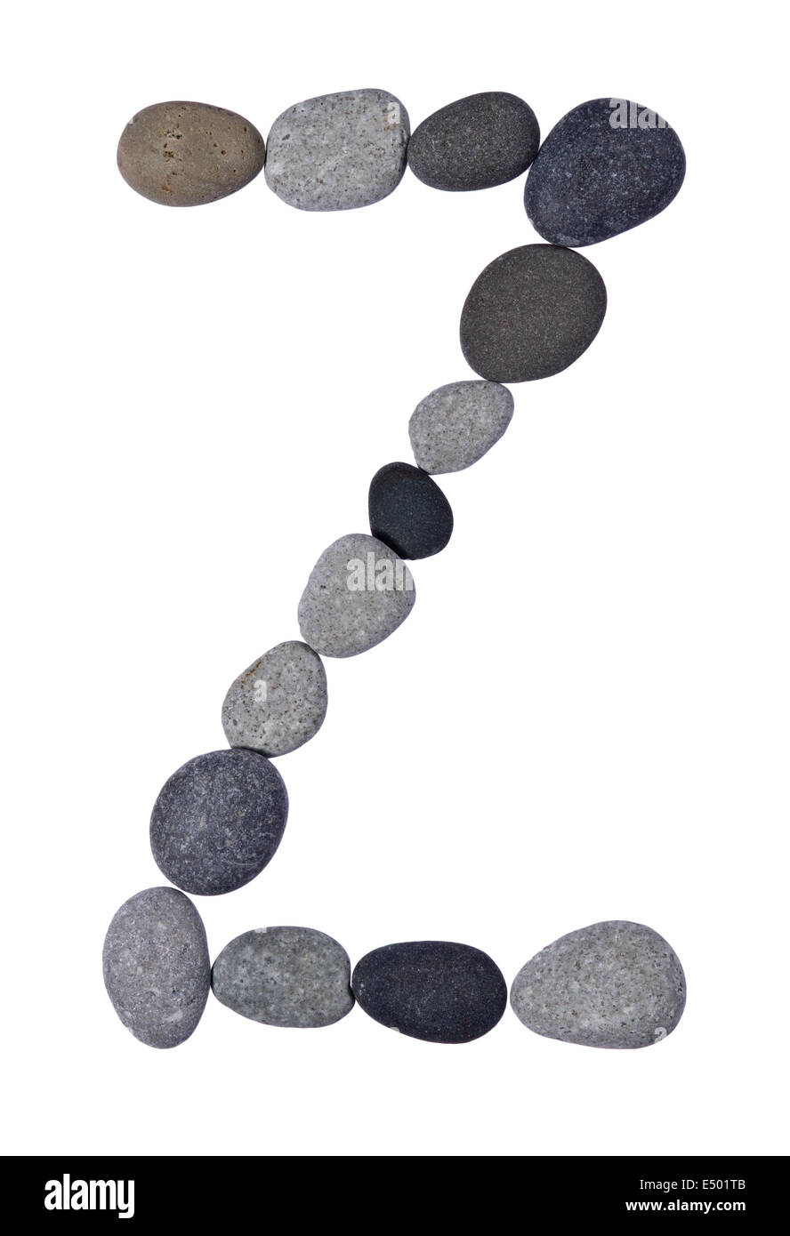 pebble Z isolated on white Stock Photo - Alamy