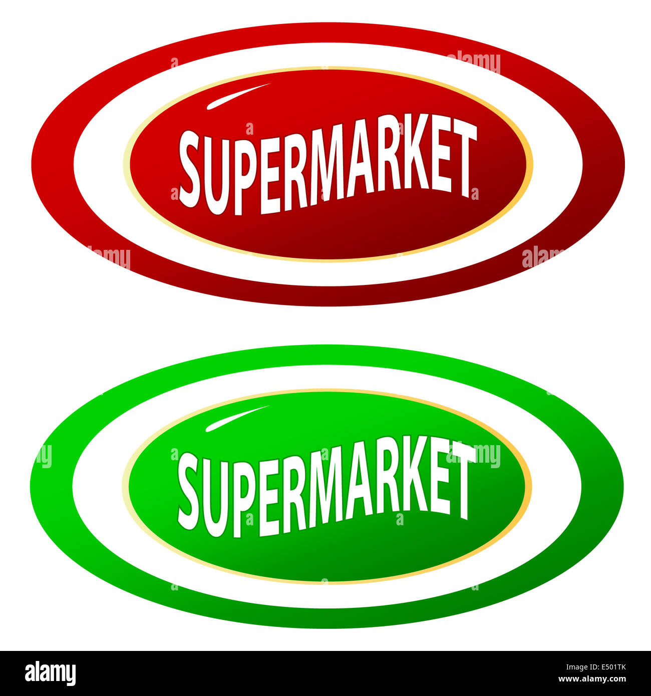 Supermarket icons set Stock Photo - Alamy