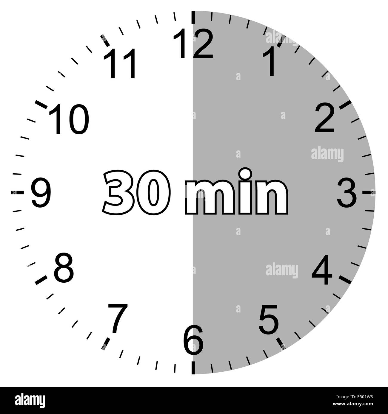 Minutes second Cut Out Stock Images & Pictures - Alamy