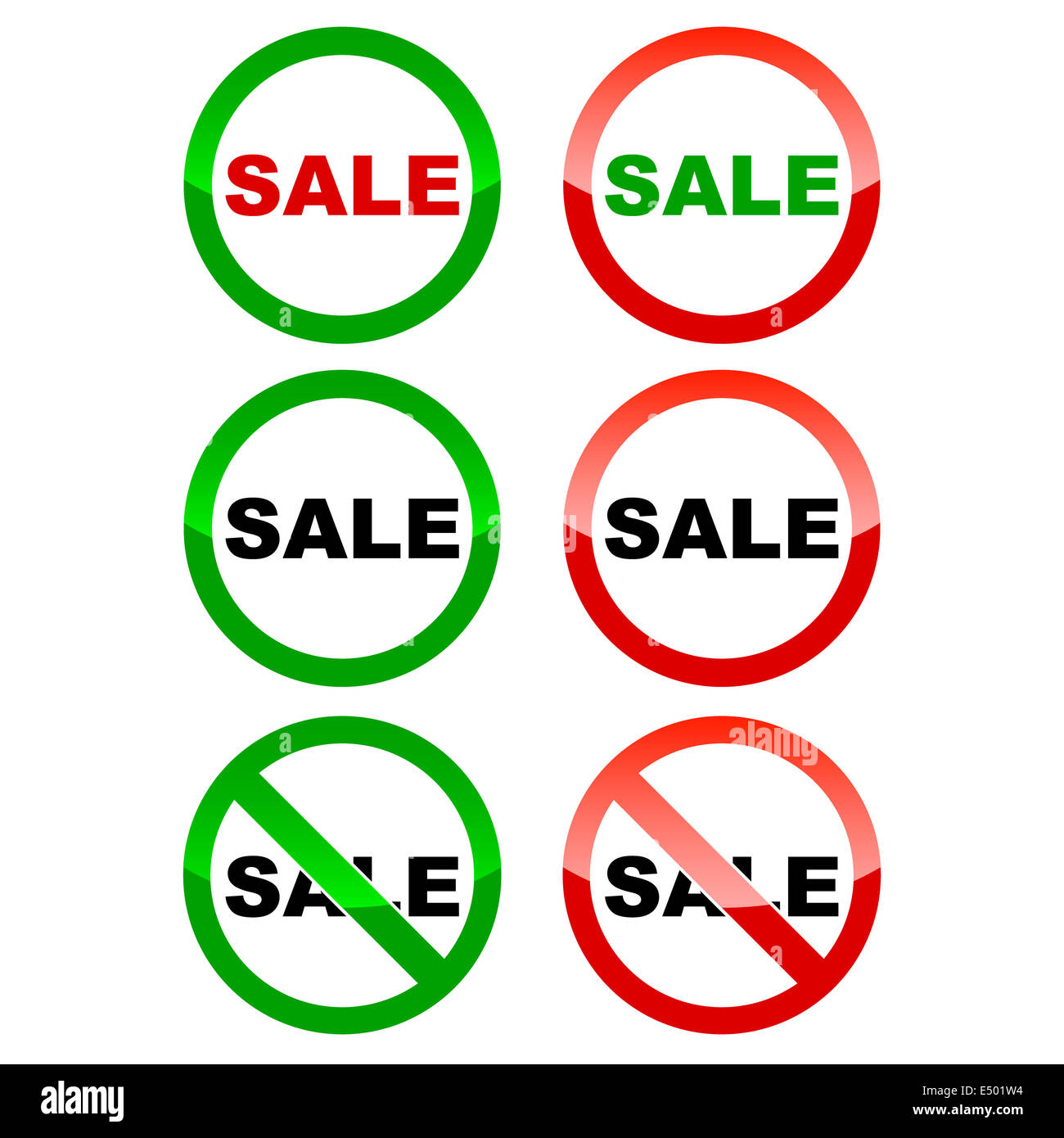 Sale icons set Stock Photo - Alamy