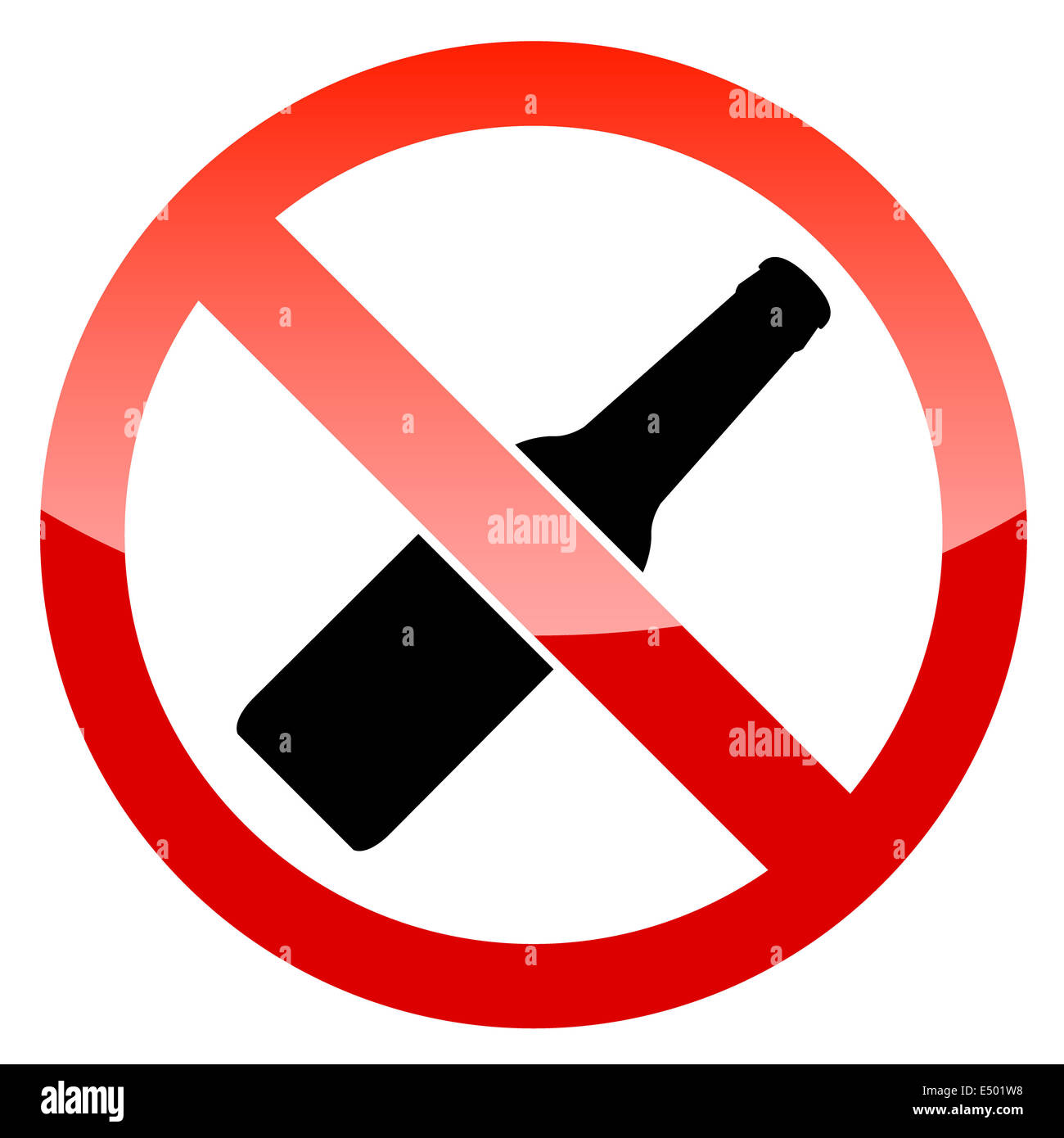 No alcohol permitted sign Cut Out Stock Images & Pictures - Alamy