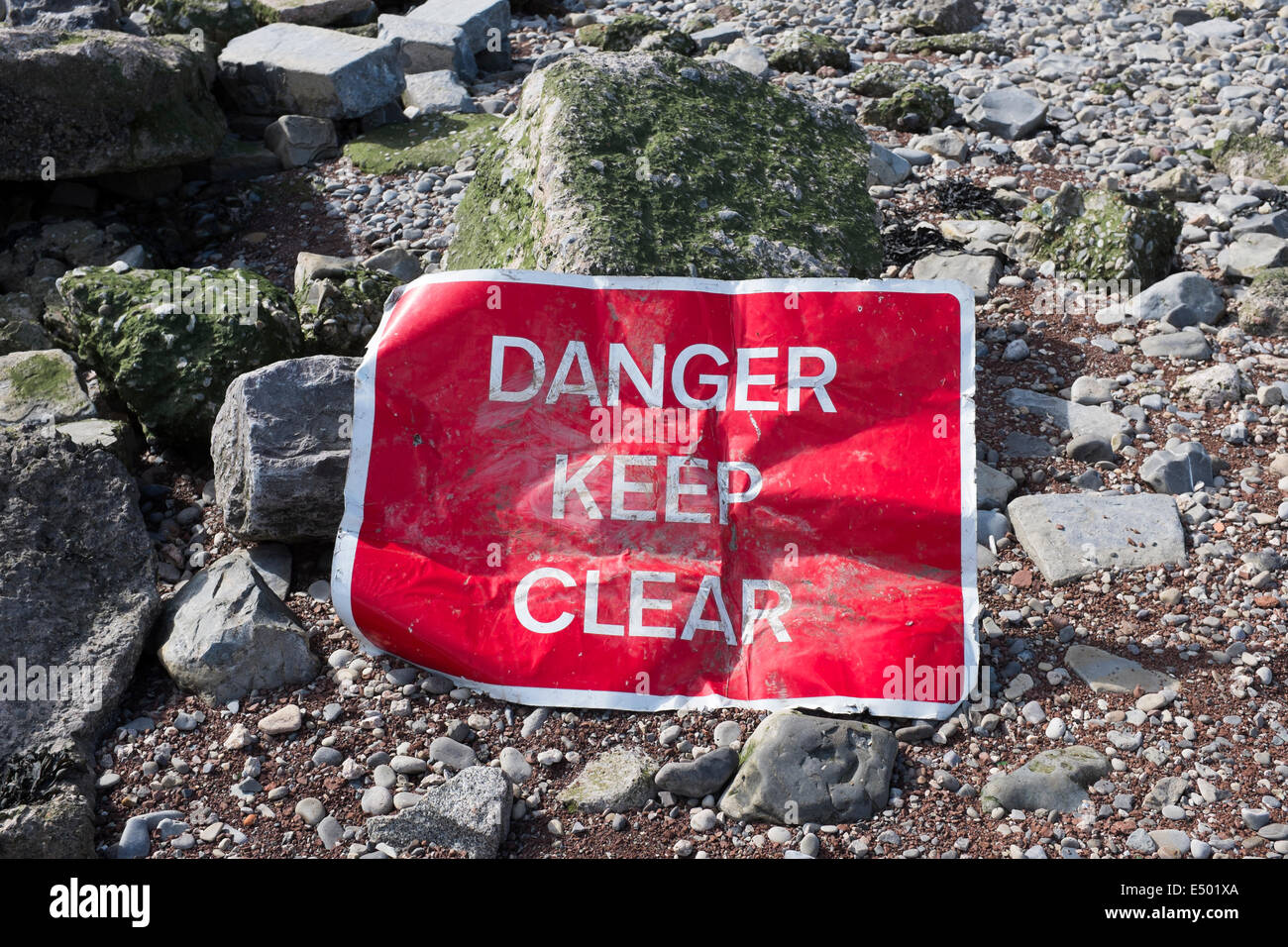 Battered warning sign hi-res stock photography and images - Alamy