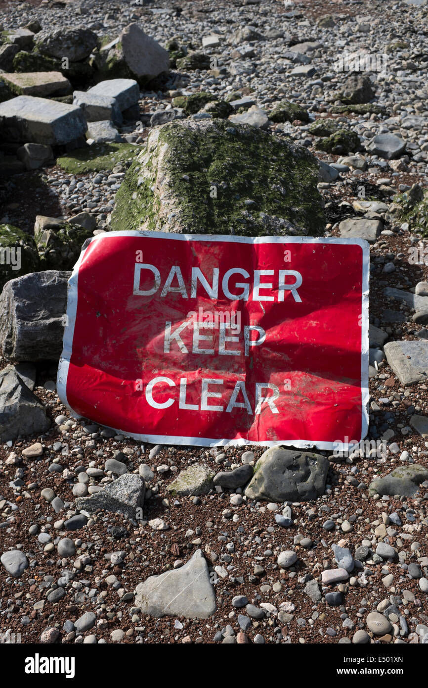 Danger Keep Clear Warning Sign Stock Photo - Alamy