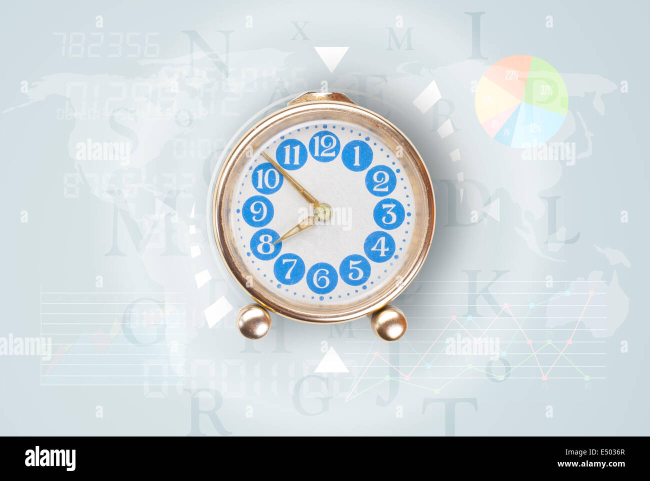 Clocks with world time and finance business concept Stock Photo - Alamy