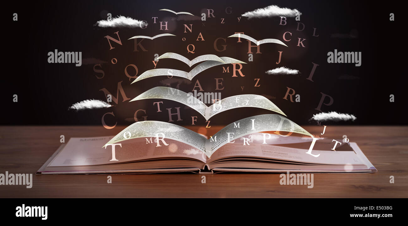 Flying book pages concept hi-res stock photography and images - Alamy