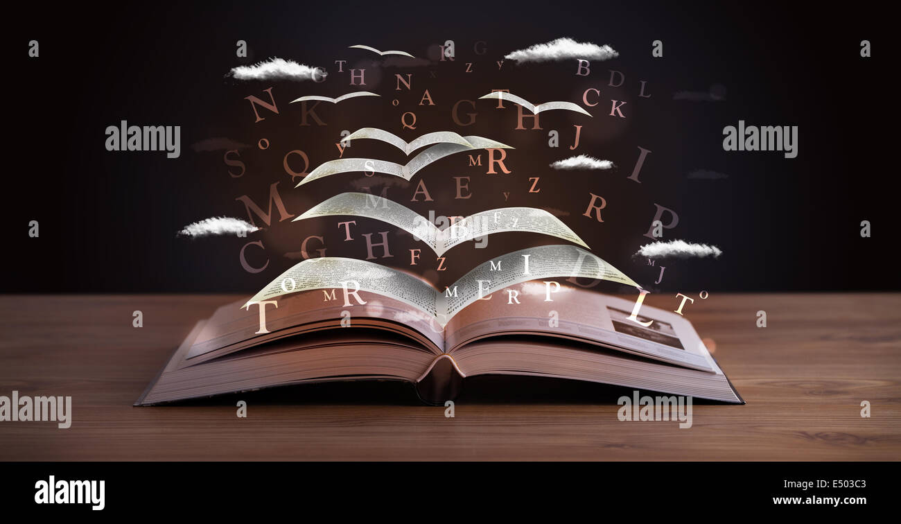 Flying book pages concept hi-res stock photography and images - Alamy