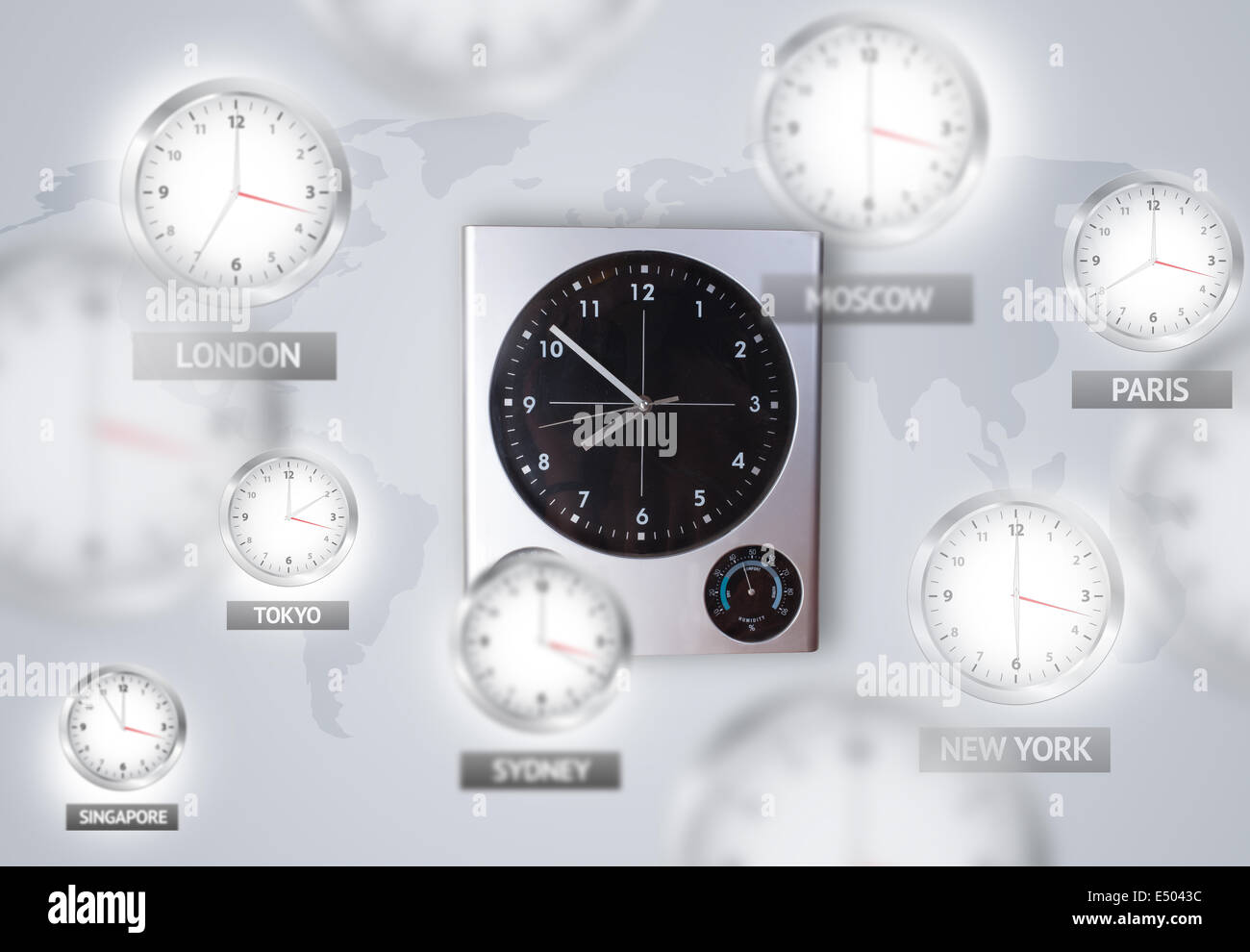 Clocks and time zones over the world concept Stock Photo - Alamy