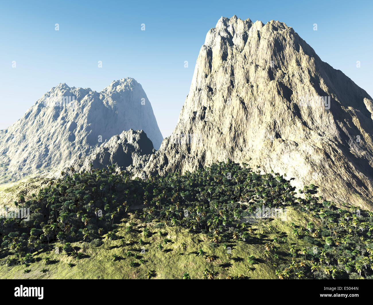 jungle and the rocks Stock Photo - Alamy