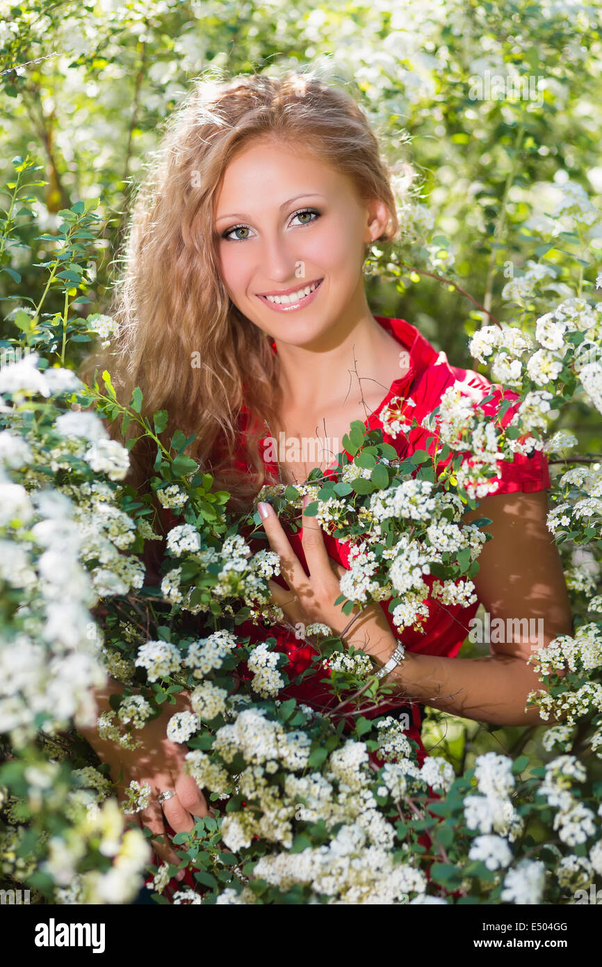 Young smiling lady Stock Photo - Alamy