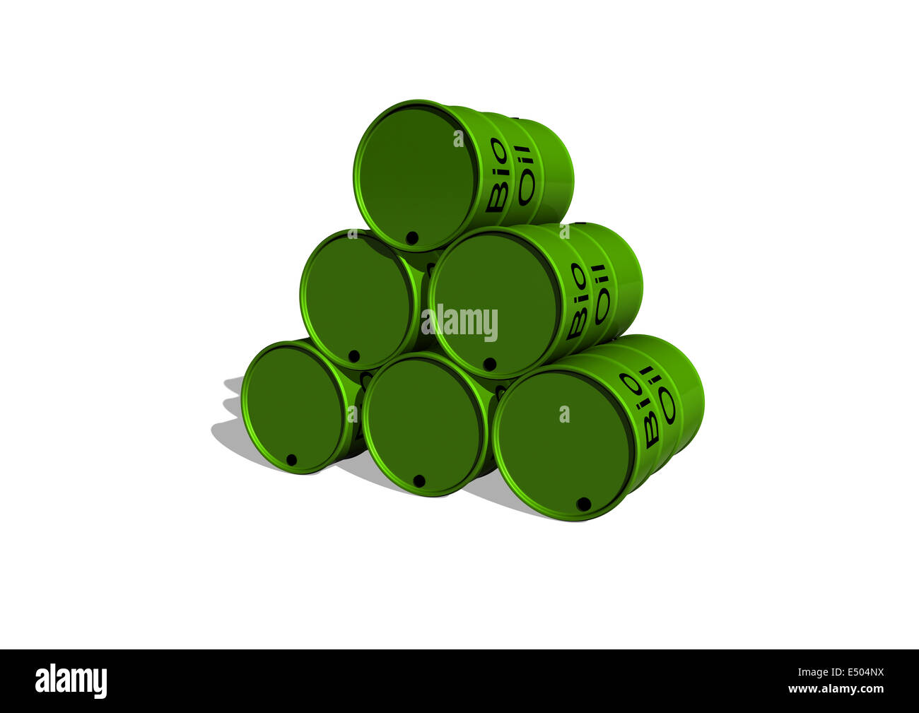 a pyramid of bio oil barrels Stock Photo - Alamy