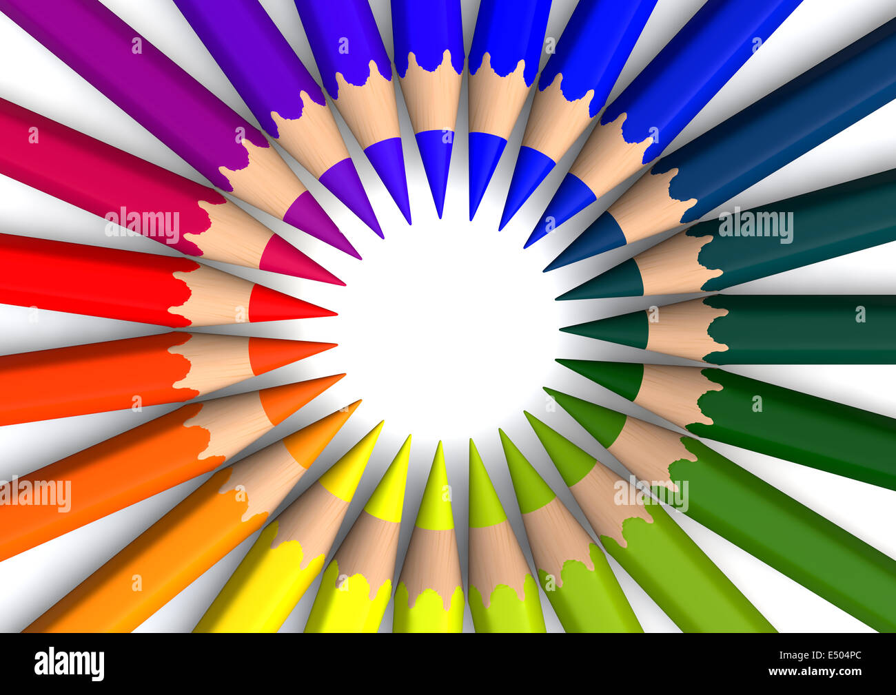 circle of crayons Stock Photo - Alamy