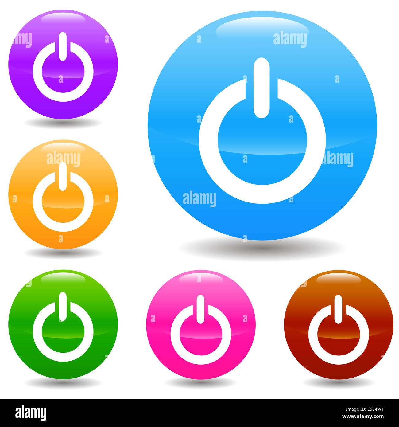 Power icons set Stock Photo - Alamy