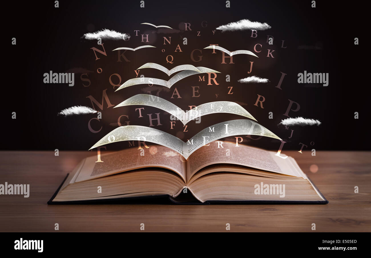 Book Open Pages Flying Stock Photos & Book Open Pages Flying Stock Images - Alamy
