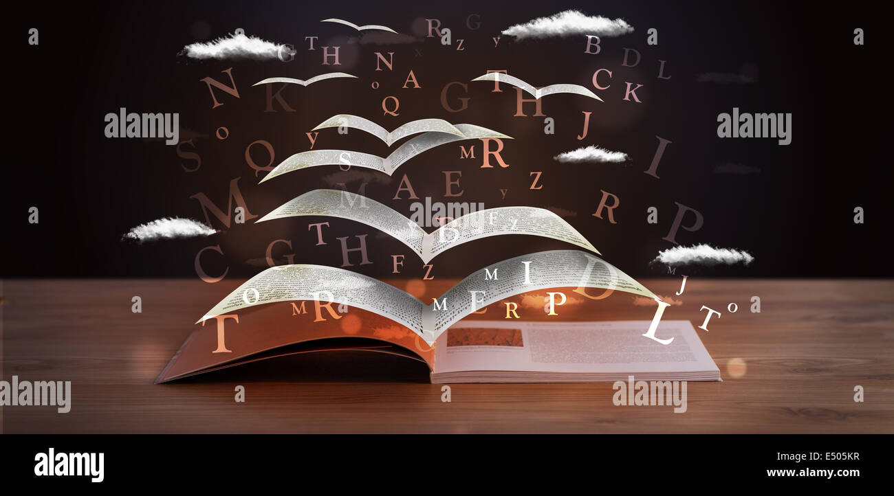 Flying book pages concept hi-res stock photography and images - Alamy