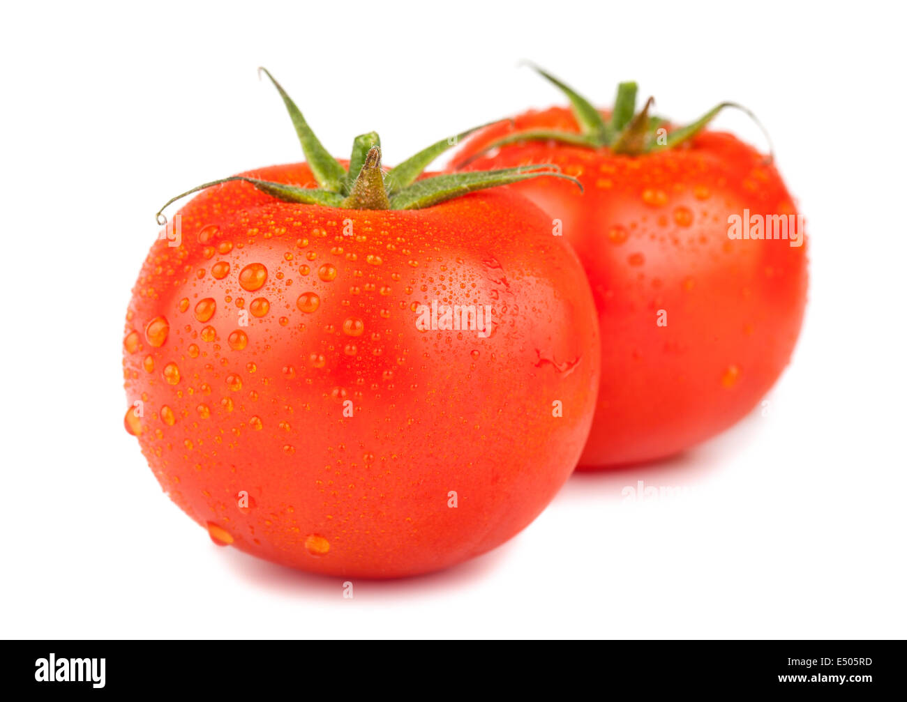 Pair of red ripe tomatoes Stock Photo - Alamy