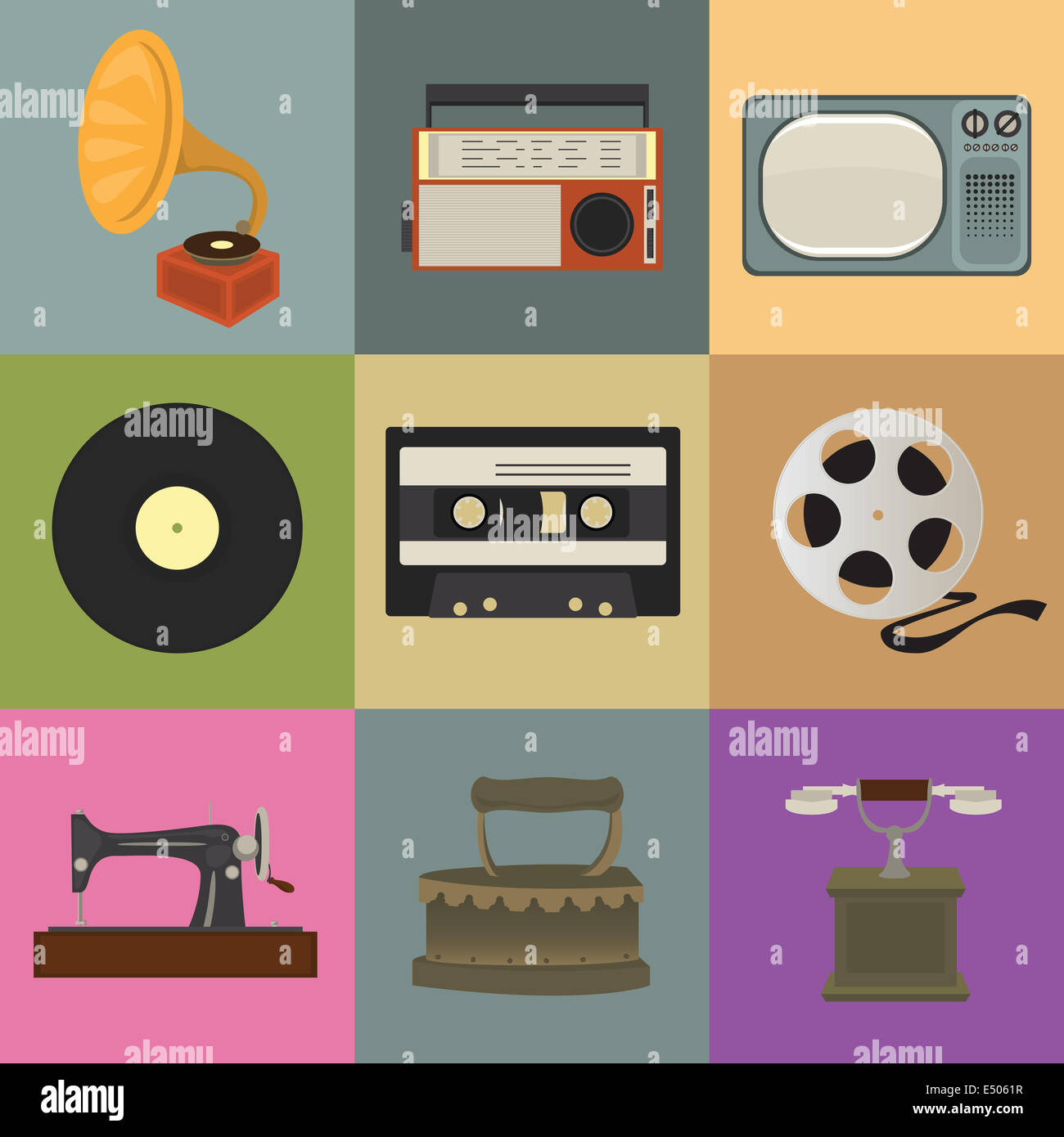 Retro web buttons hi-res stock photography and images - Alamy