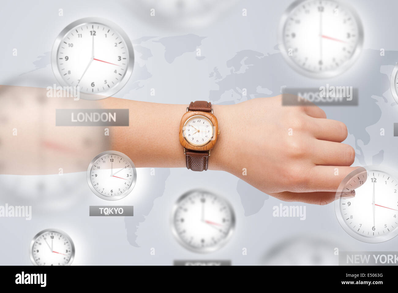 Clocks and time zones over the world concept Stock Photo - Alamy
