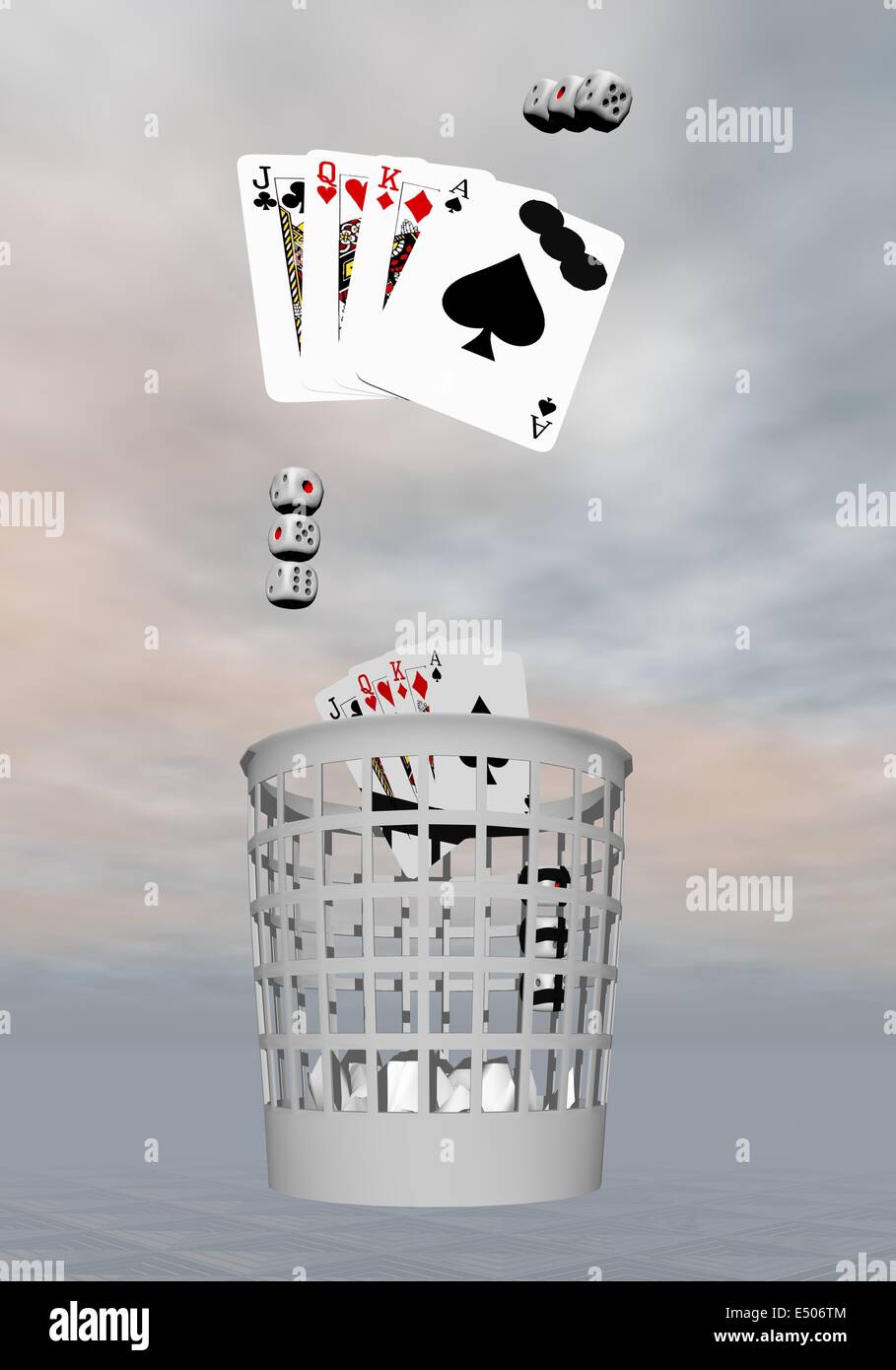 Decision to quit gambling - 3D render Stock Photo - Alamy