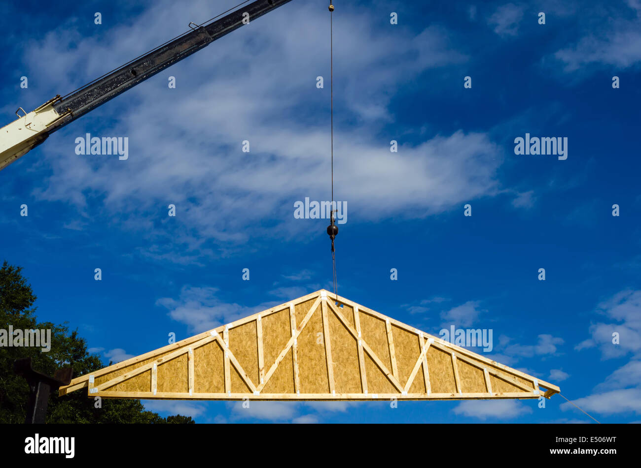 construction crane at a job site Stock Photo - Alamy