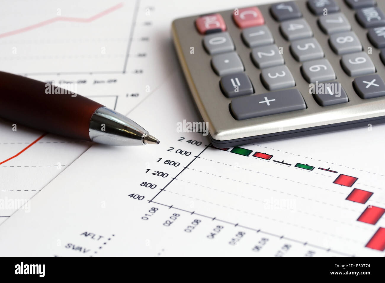 Financial graphs and charts analysis Stock Photo - Alamy