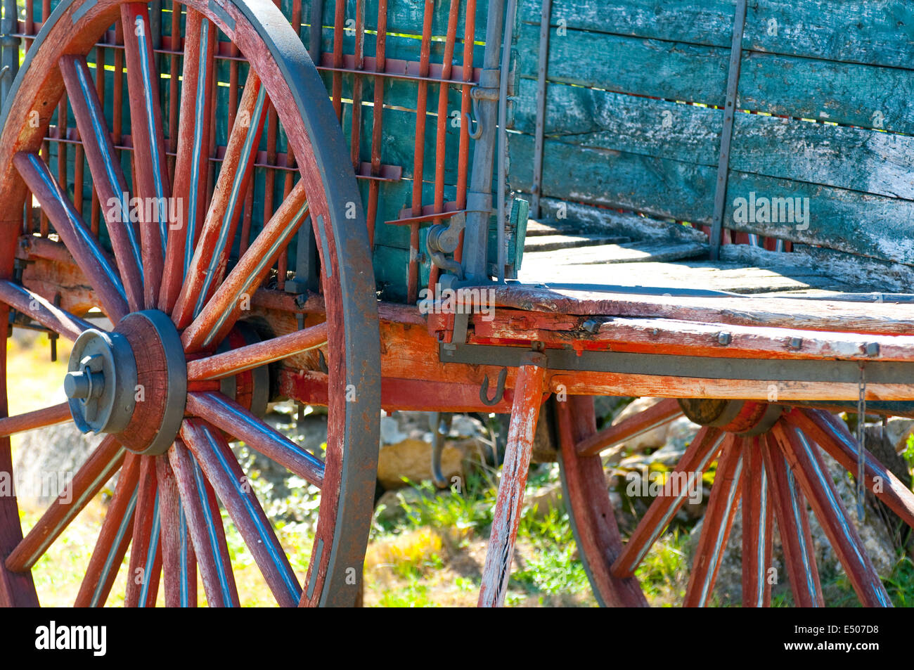 Picture of a carriage detail. Wheel Stock Photo - Alamy