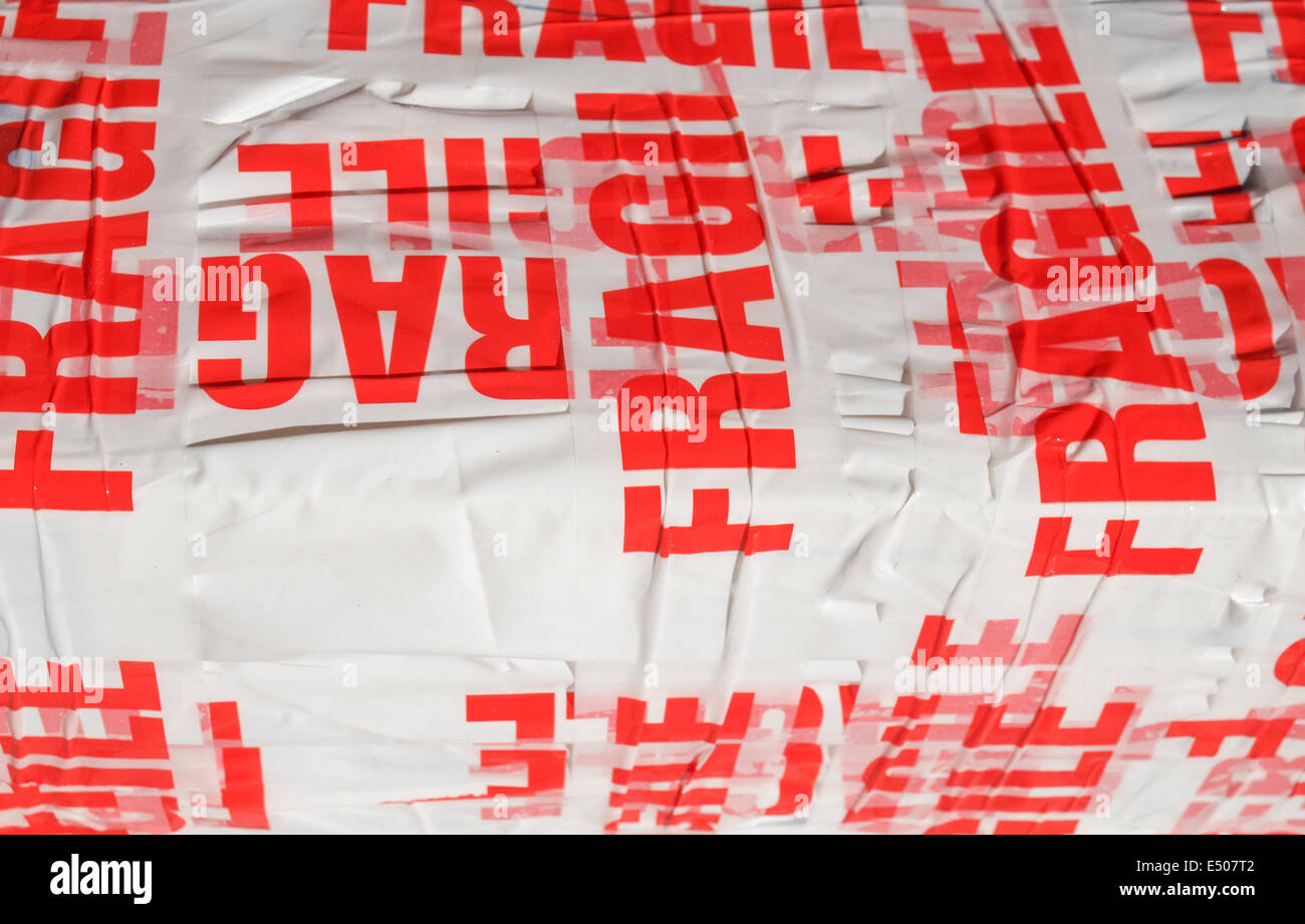 Fragile packet parcel Stock Photo - Alamy