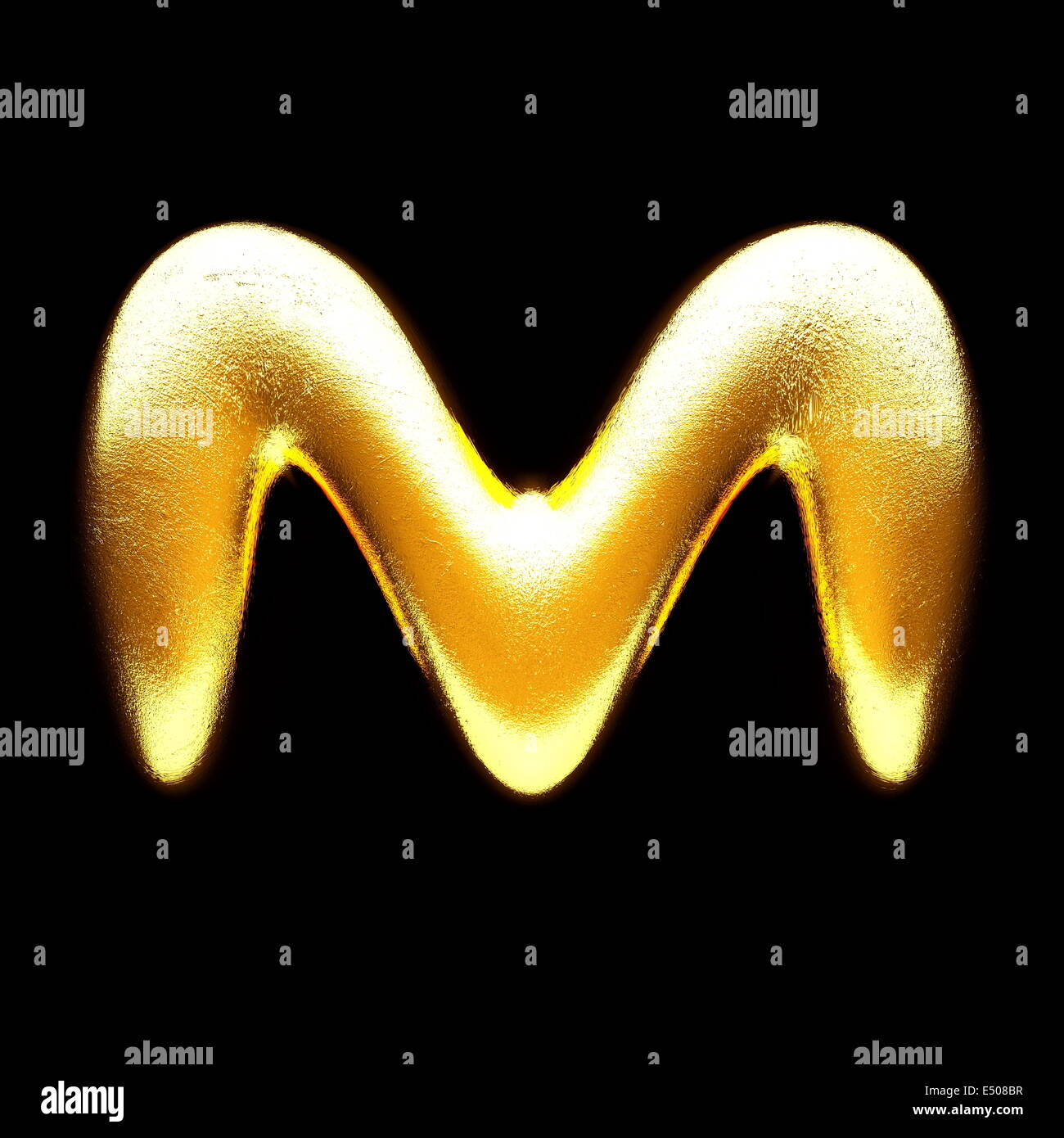 isolated golden letter Stock Photo - Alamy