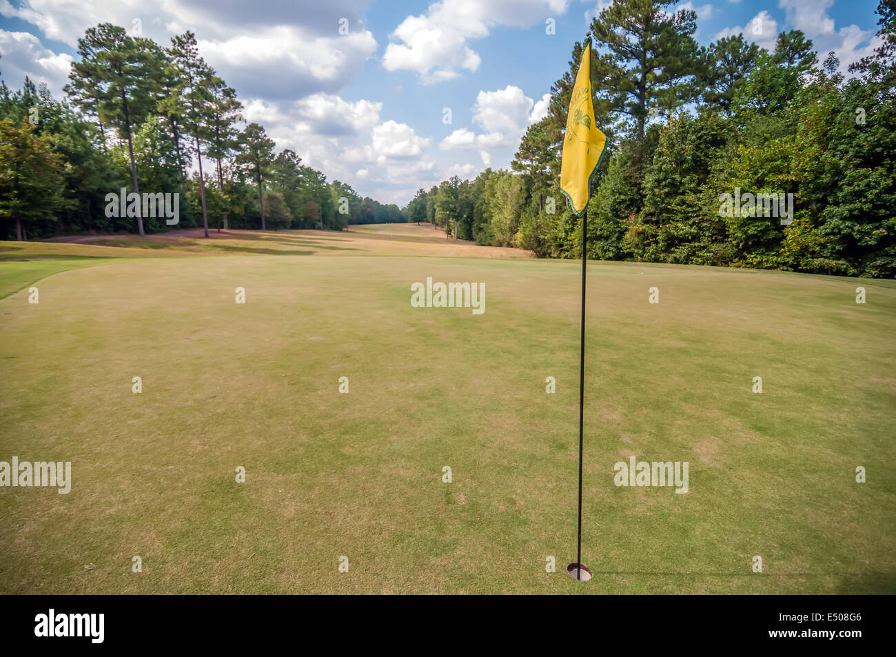 hole flag at a golf course Stock Photo - Alamy
