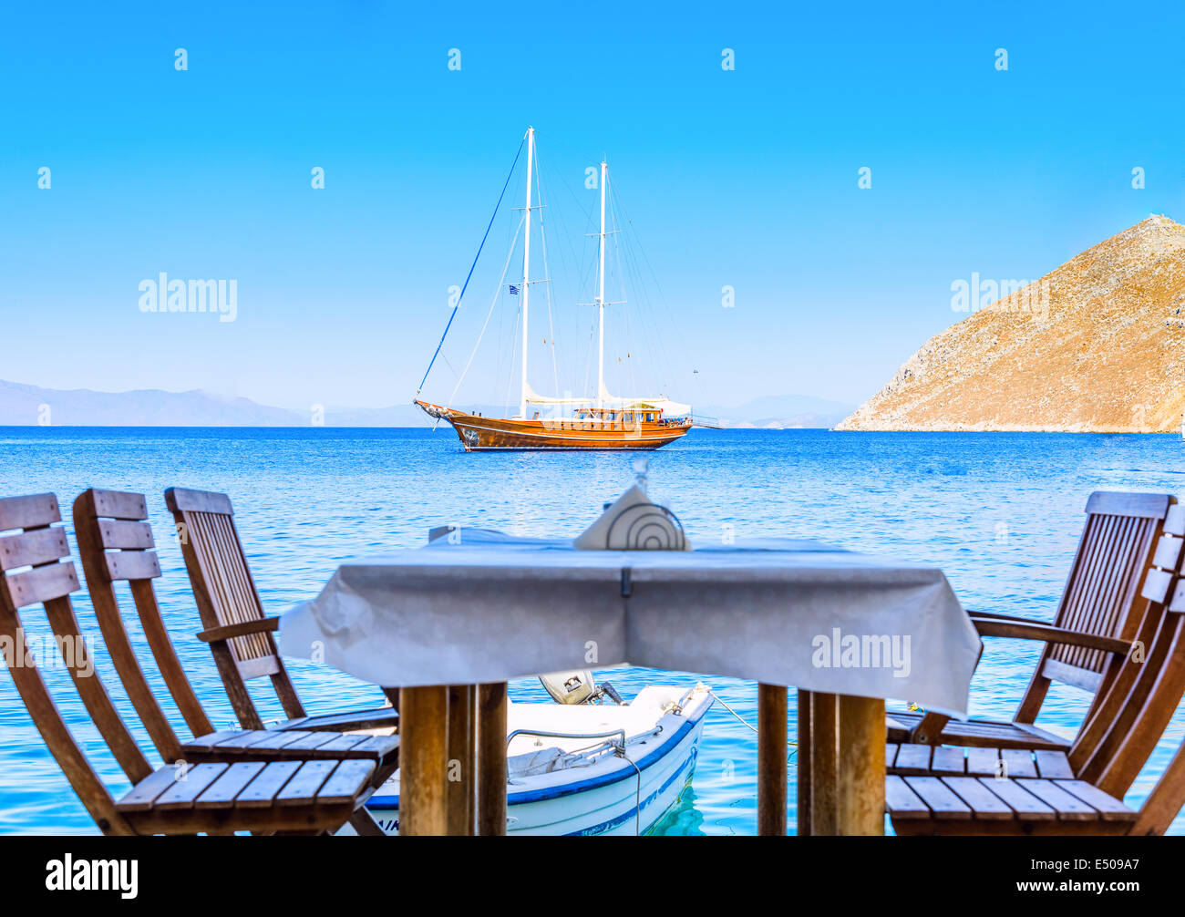 sea view from cafe Stock Photo - Alamy