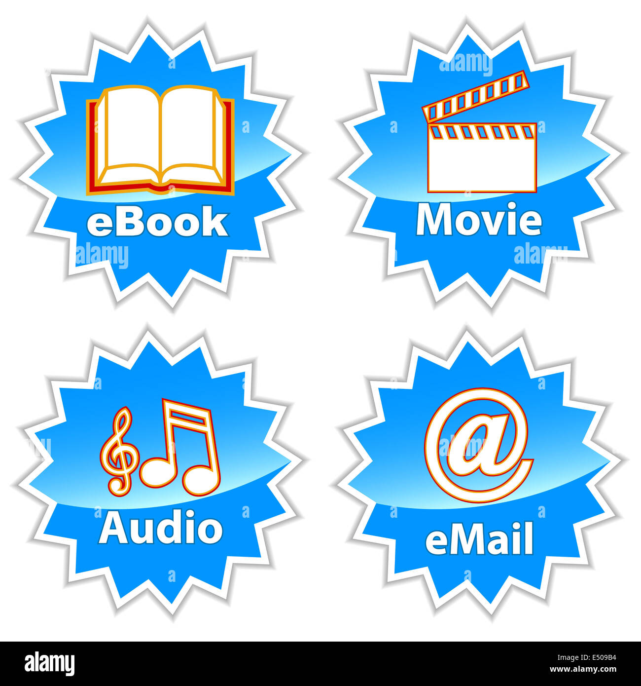 Blue and red icons hi-res stock photography and images - Alamy