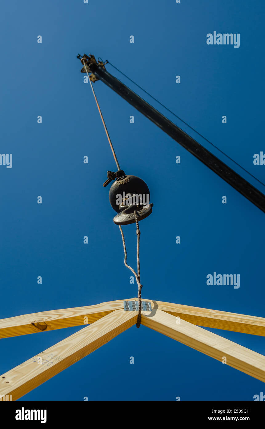 construction crane at a job site Stock Photo - Alamy