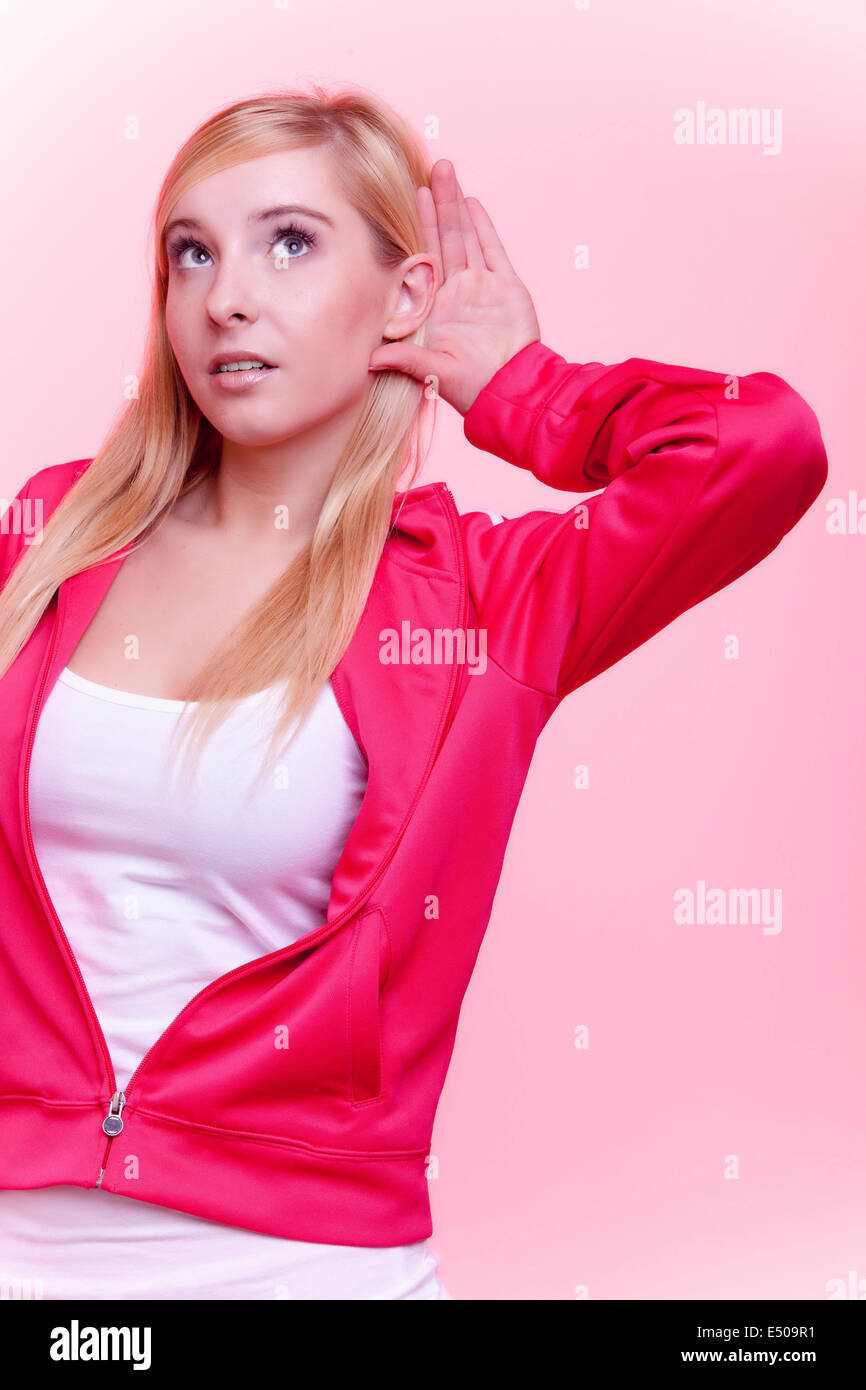 Ear hand hi-res stock photography and images - Alamy