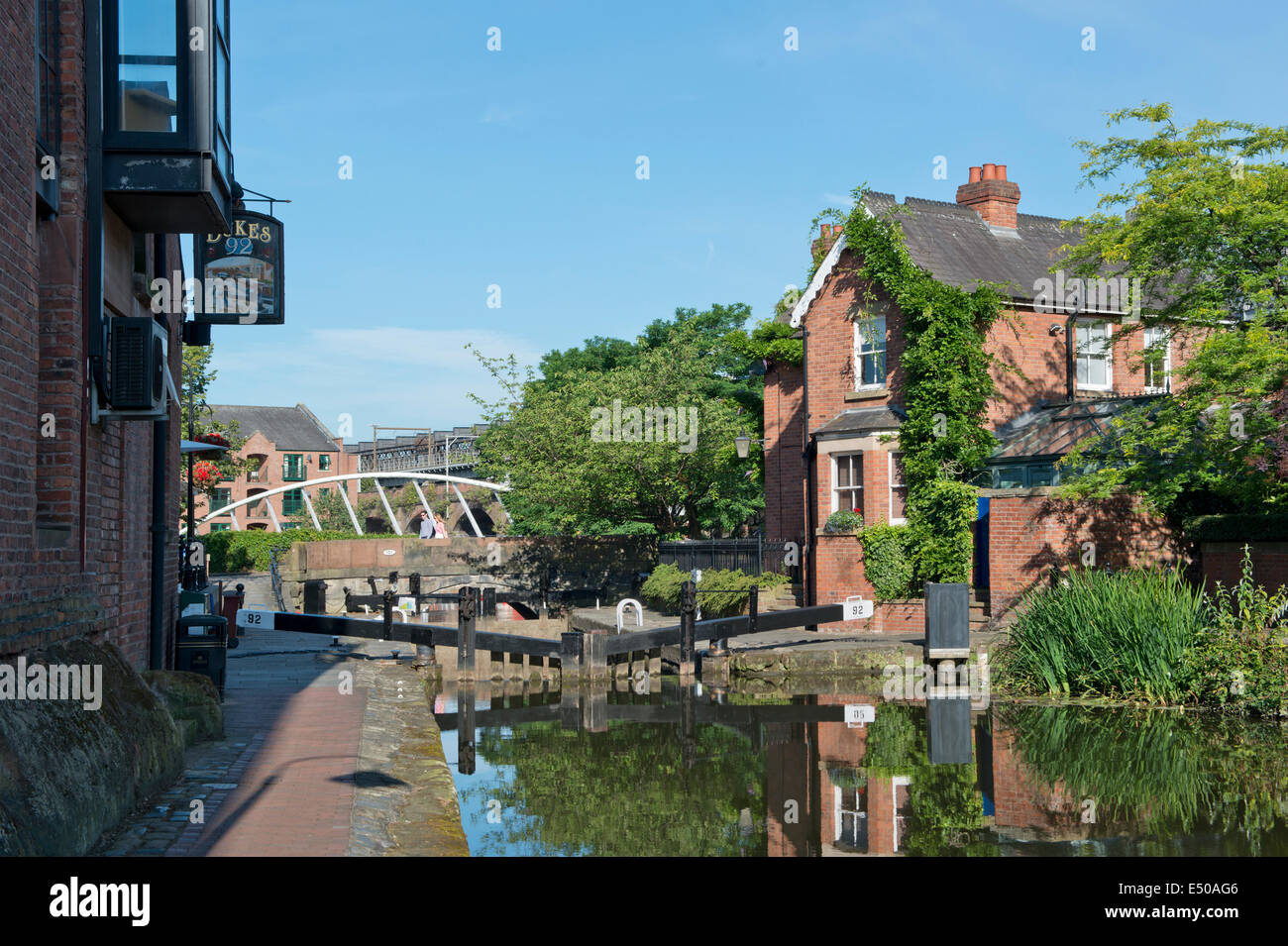 The Castlefield Urban Heritage Park and historic inner city canal ...