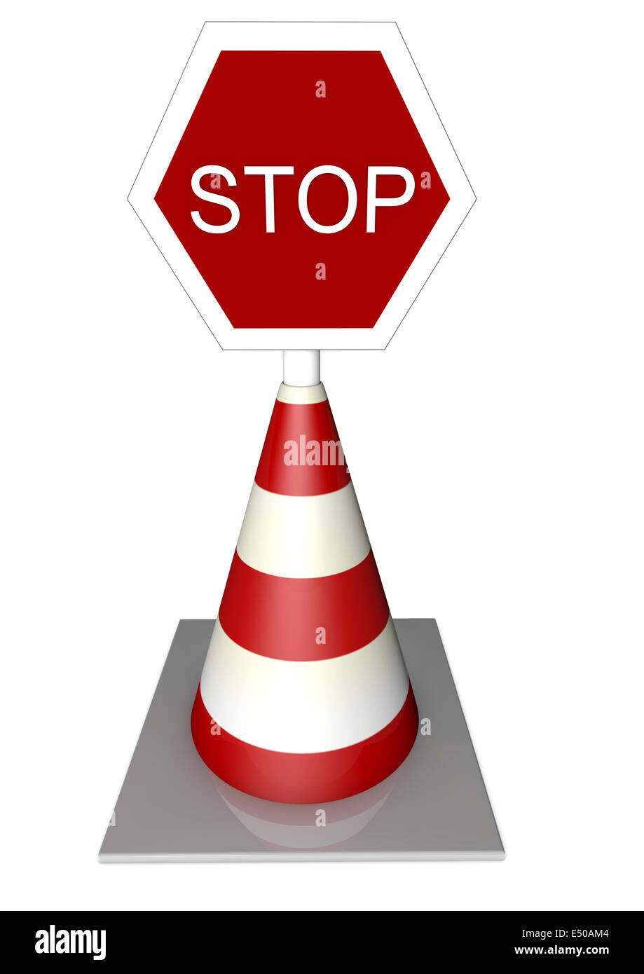 Construction zone sign Cut Out Stock Images & Pictures - Alamy