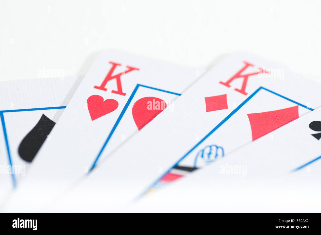 Poker cards picture over white background Stock Photo - Alamy