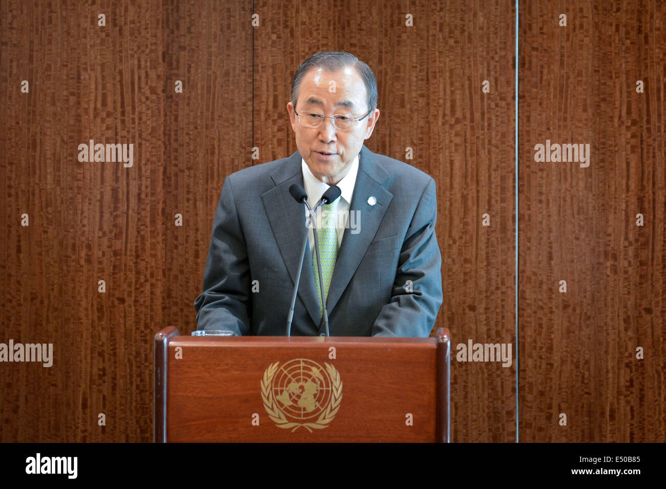 New York, USA. 17th July, 2014. United Nations Secretary-General Ban Ki ...
