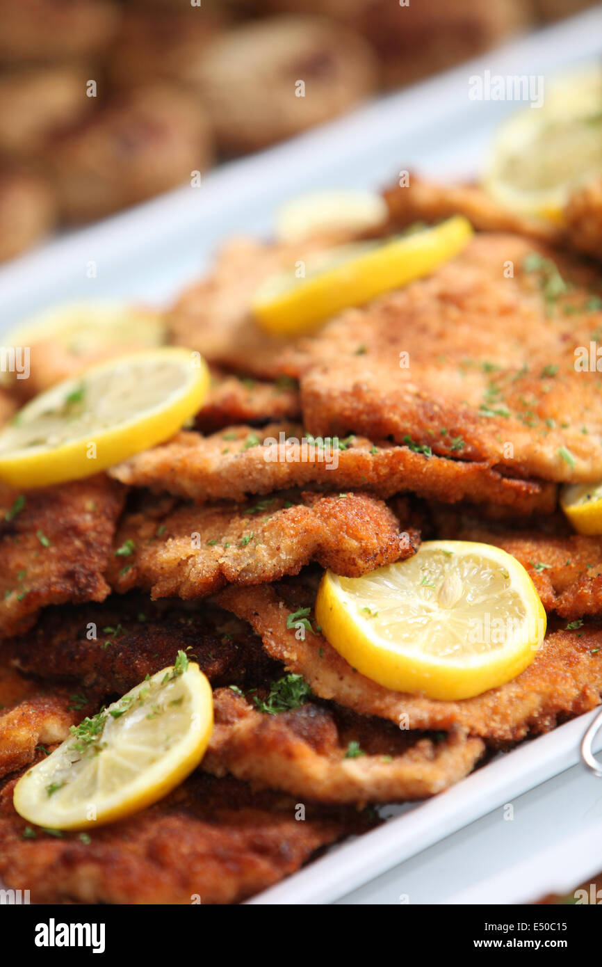 Pan fried fish and lemon Stock Photo - Alamy