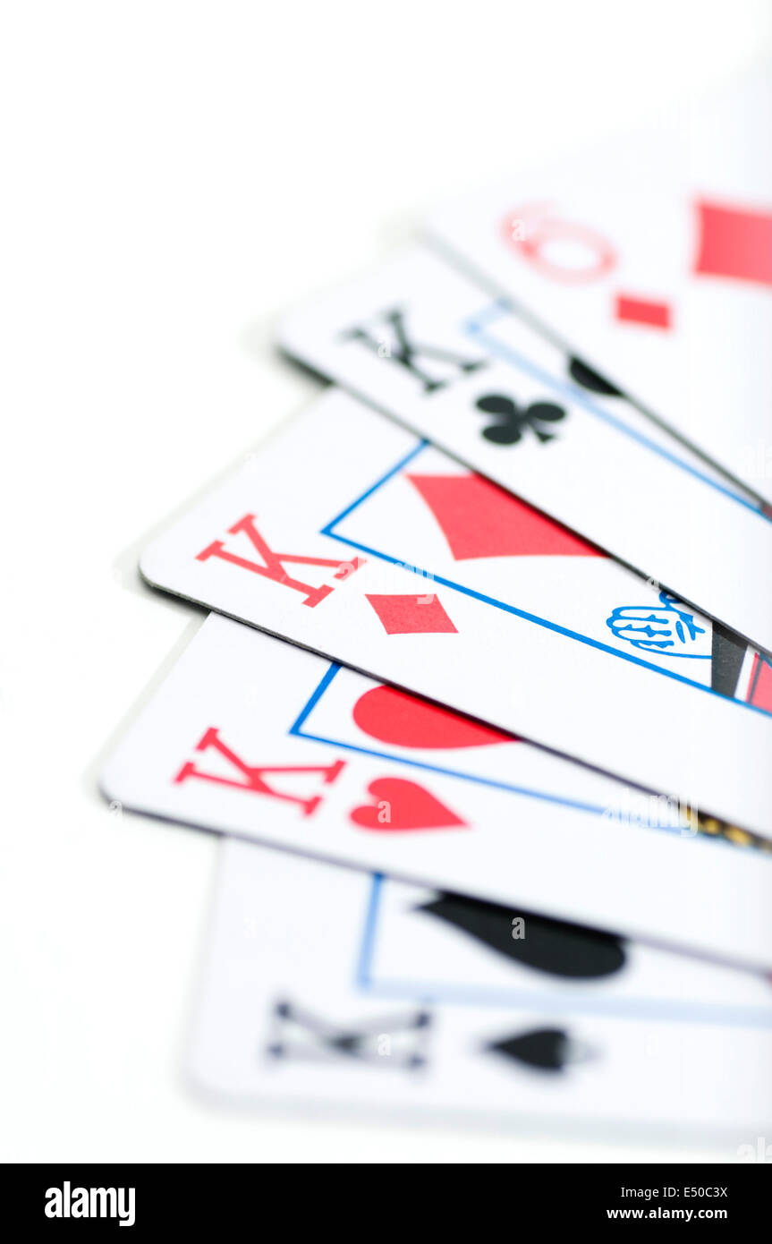 Poker cards picture over white background Stock Photo - Alamy
