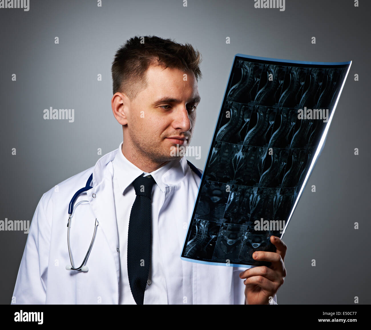 Medical doctor with MRI spinal scan Stock Photo - Alamy