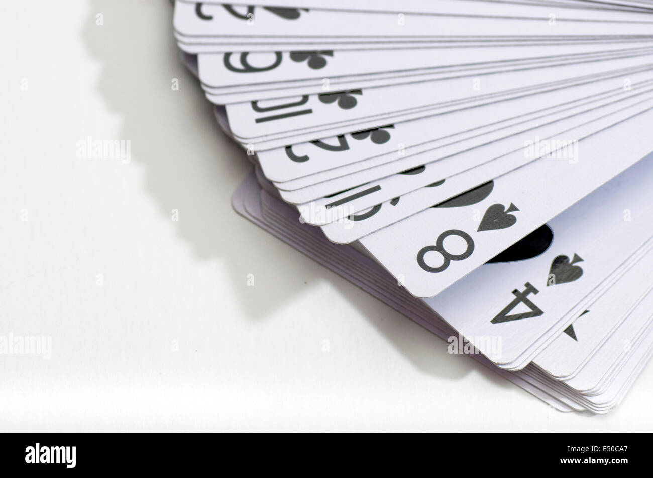 Poker cards picture over white background Stock Photo - Alamy