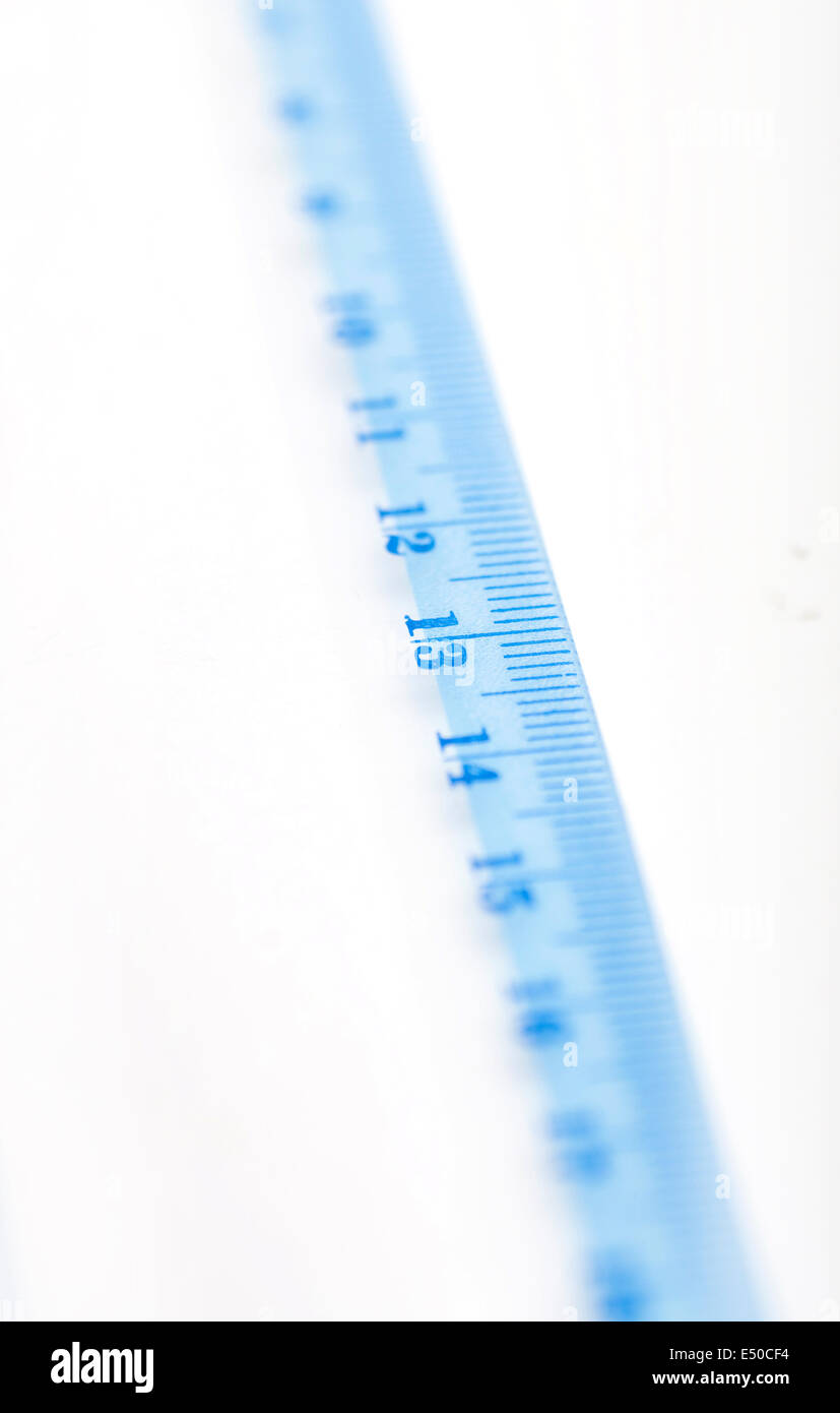 Ruler over white background with details and numbers Stock Photo - Alamy
