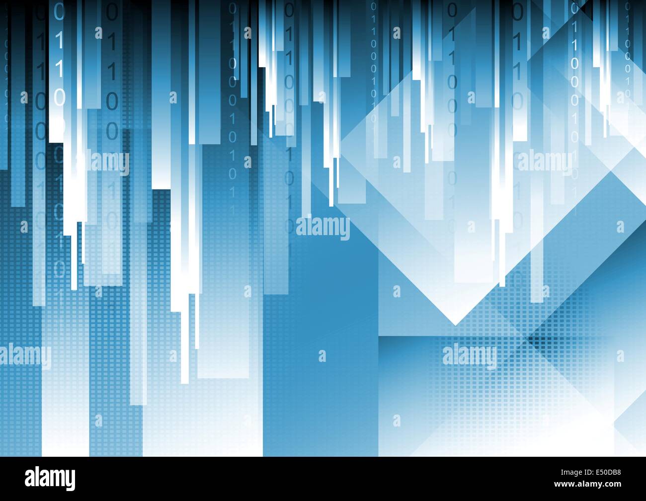 Abstract blue technology illustration Stock Photo - Alamy