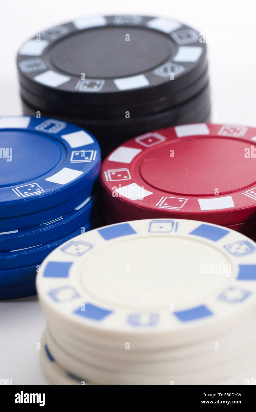 Chip poker picture over white bakground Stock Photo - Alamy